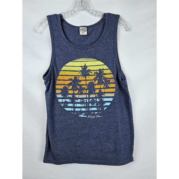 Hang Ten | Shirts | Vtg Y2k Hang Ten Beach Sunset Tank Top Tshirt Mens Sm | Poshmark